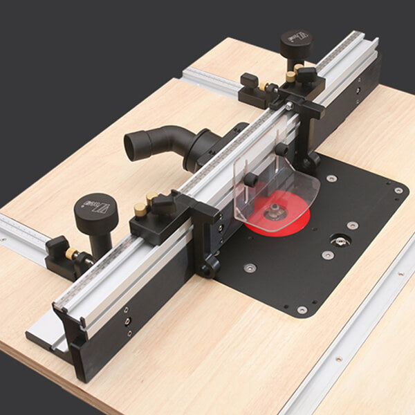 Precision Router Table Fence System 700mm with Sliding Brackets Bit Gu ...