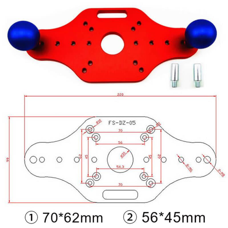 Levoite™ Compact Router Base Trim Router Base Plate with Handles for ...