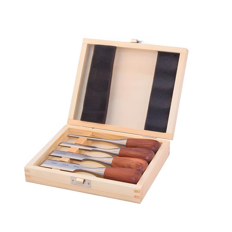 Luban® Bevel Edge Chisels, set of 4 with Wooden Box - The Best Quality ...